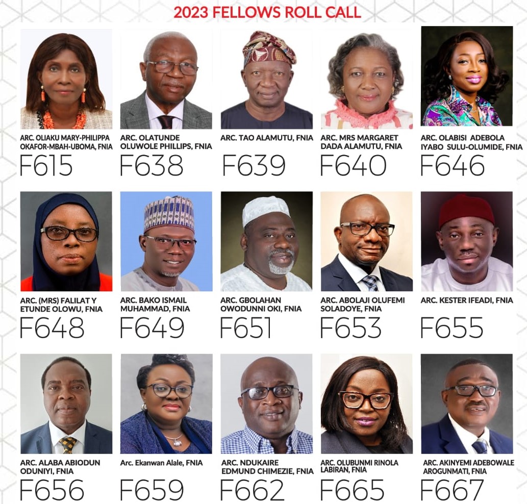 THE NIGERIAN INSTITUTE OF ARCHITECTS INDUCTS NEW FELLOWS IN LAGOS – The ...